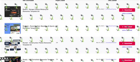 Download Ryders Garage Custom Motorcycle Elementor Template Kit