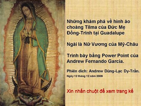 Ppt Nhng Kh M Ph V H Nh O Cho Ng Tilma Ca C M Ng Trinh Ti Guadalupe Ng I L N Vuong Ca M Ch U