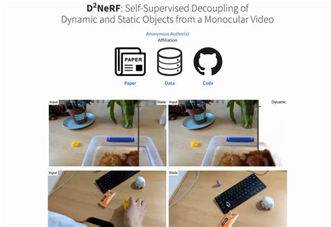 Ak On Twitter D2nerf Self Supervised Decoupling Of Dynamic And Static Objects From A
