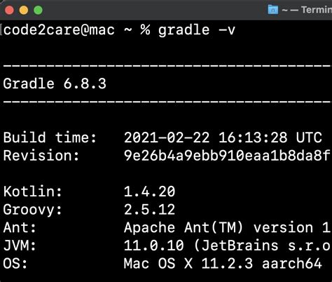 Installing Gradle On MacOS Gradle Tutorial Code Care