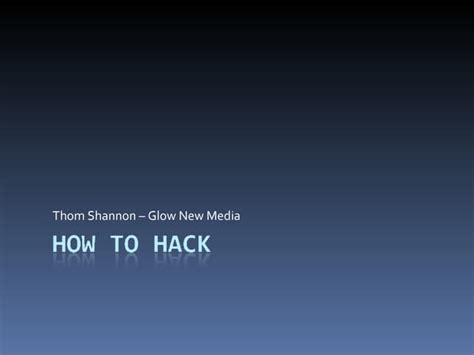 How To Hack Ppt Web Development Internet