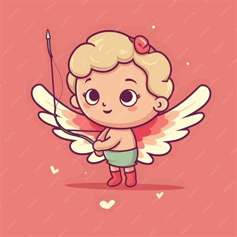 Premium Vector Cute Cupid Vector Art Simple Minimal Cartoon