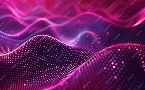 Premium Photo Abstract Waving Particle Technology Background Design Abstract Wave Moving Dots