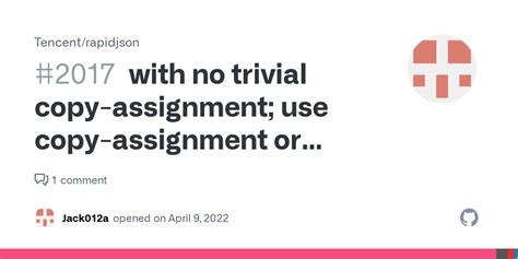 with no trivial copy assignment use copy assignment or copy