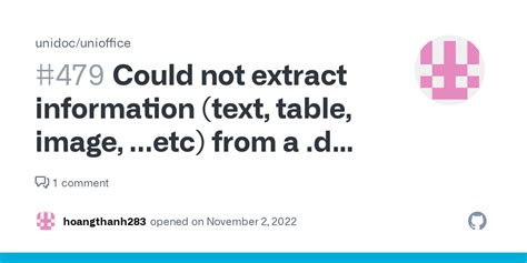 could not extract information text table image etc from a doc