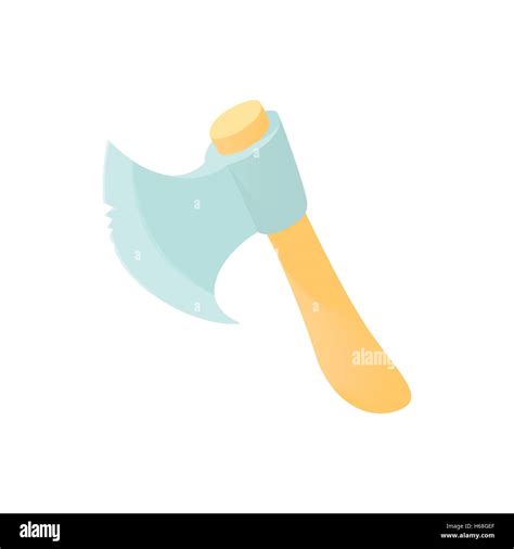 Wooden Axe Icon In Cartoon Style Stock Vector Image And Art Alamy