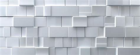 Abstract White Geometric Pattern Of Interlocking Cubes Premium Ai