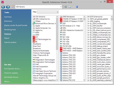 OpenGL Extensions Viewer скачать на Windows бесплатно
