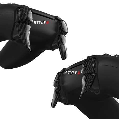 Playvital Ps5 Controller Blade Shoulder Buttons Extension Triggers Graphite Carbon Fibe
