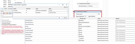Invoke Process Workflow File Issue Literal Literal Only Supports Value Types And The