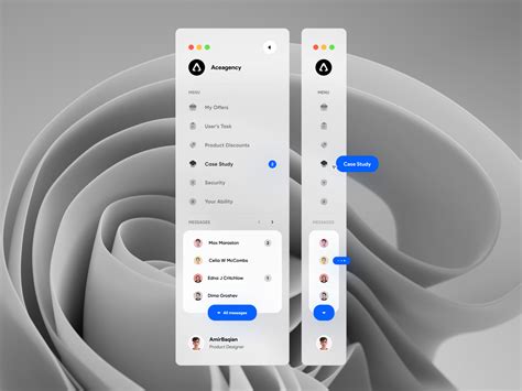 Sidebar Navigation Menu Animation By Amir Baqian For Acedesign On Dribbble