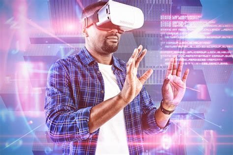 가상 현실 헤드셋을 사용하는 동안 남자 제스처의 합성 이미지 30 34세에 대한 스톡 사진 및 기타 이미지 30 34세 3차원 형태 가상현실 Istock