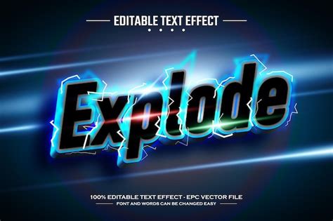 Premium Vector Explode 3d Editable Text Effect Template