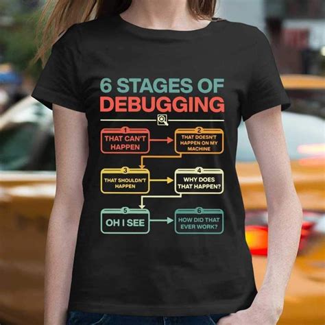 6 Stages Of Debugging How Did That Ever Work Vintage T Shirt Vintage Tshirts Shirts T Shirt