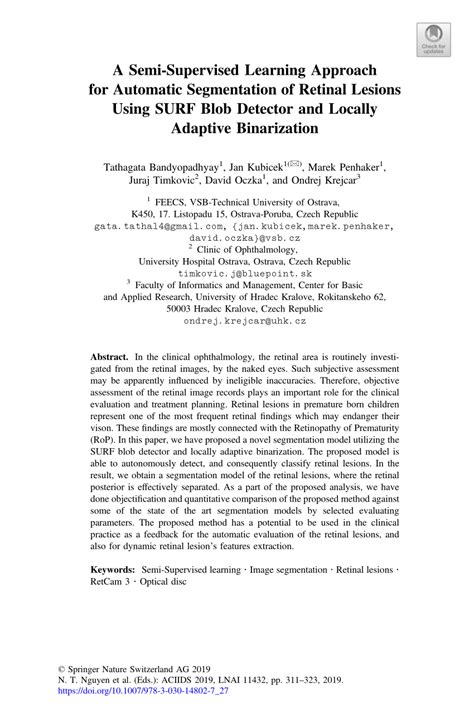 PDF A Semi Supervised Learning Approach For Automatic Segmentation Of Retinal Lesions Using