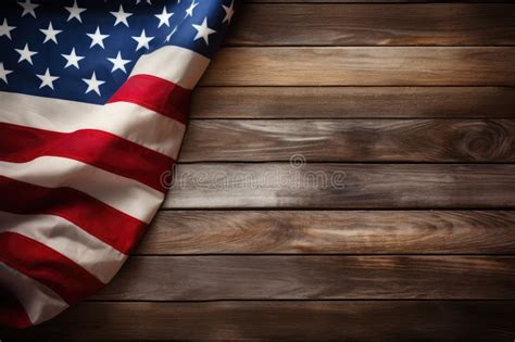 American Flag On Wood Background American Flag On Old Wood Background
