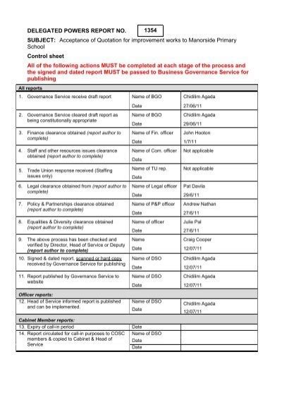 Acceptance Of Quotation For Improvement Works To Barnet Council