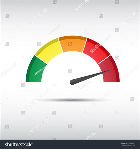 Color Vector Tachometer Speedometer Performance Measurement Stock Vector Royalty Free