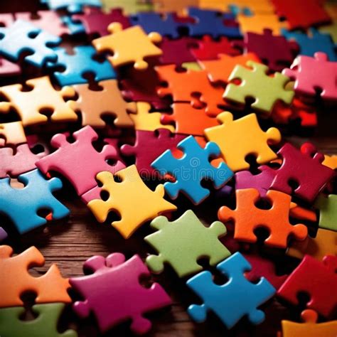 Colorful Jigsaw Pieces Puzzle Strategy For Matching Business