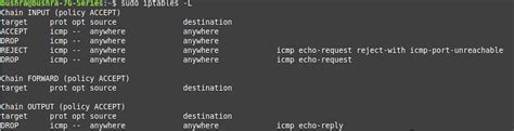 how to block or unblock ping requests in ubuntu vitux