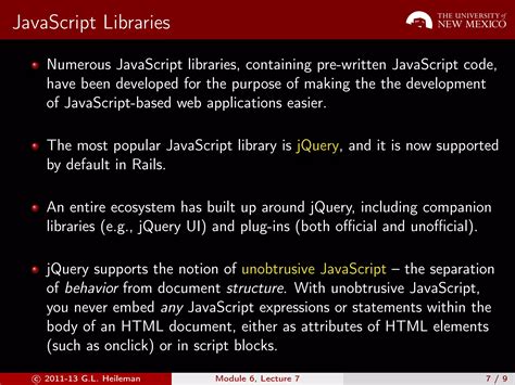M6 L7 Java Script Handout Ppt