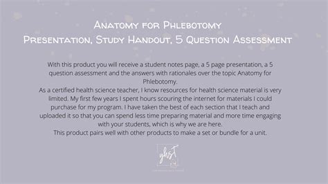 Anatomy For Phlebotomy