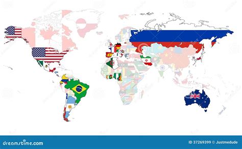 Mapa Da Bandeira De 2014 Campeonatos Do Mundo Ilustração Do Vetor