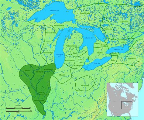 The Territory Of The Illinois Confederation Made Up Of 13 Native