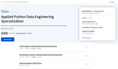 Download Coursera Applied Python Data Engineering Specialization 3