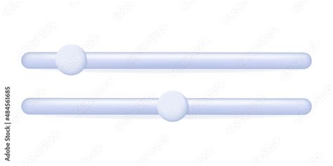 3d Slider Bar Vector Illustration Scrollbar Volume Brightness Panel