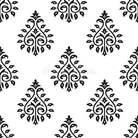 Seamless Damask Pattern Illustration