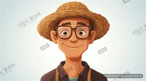 Ai创作图农民插画设计 农民伯伯ip设计 农夫卡通ip设计 卡通草帽小哥 农民笑脸 农民形象设计 卡通农民小哥 开心年轻果农头像 农民大叔ip