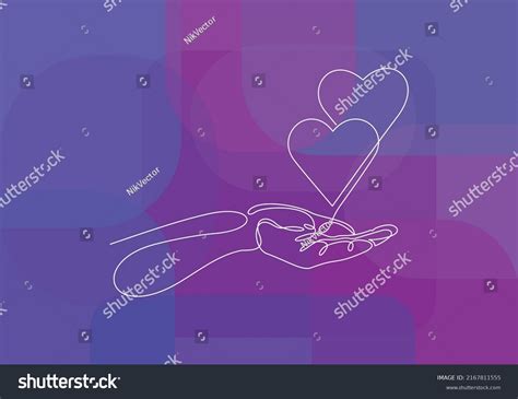 One Continuous Line Drawing Hand Holding Stock Vector Royalty Free 2167811555 Shutterstock
