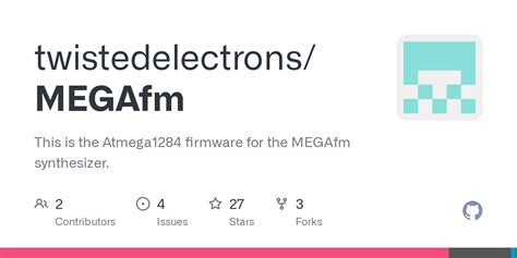 Github Twistedelectronsmegafm This Is The Atmega1284 Firmware For The Megafm Synthesizer