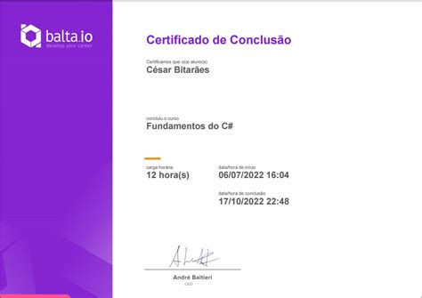 Csharp Dotnet César Bitarães