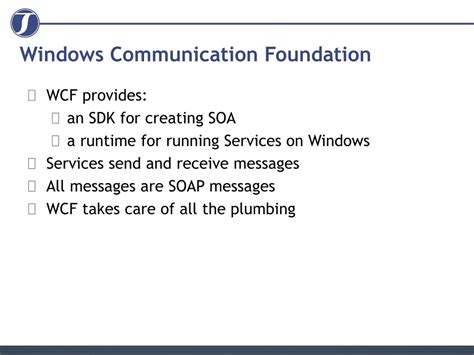 PPT WINDOWS COMMUNICATION FOUNDATION PowerPoint Presentation Free Download ID 289556