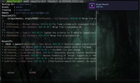 分享一下我用自带的vc Mode 替代magit 的内容 Emacs General Emacs China