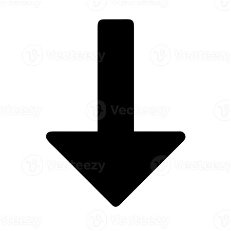 Ai Generated Black Down Arrow Icon 39300796 Png