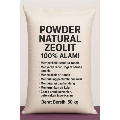 Jual Powder Zeolit 50 Kg Pembenah Tanah Untuk Pertanian Perikanan Dan