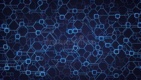 Abstract Network Digital Technology Background Futuristic Blue Circuitry Design Stock