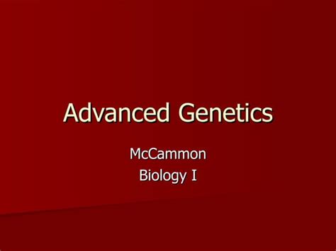 Genetics Part 2 Ppt