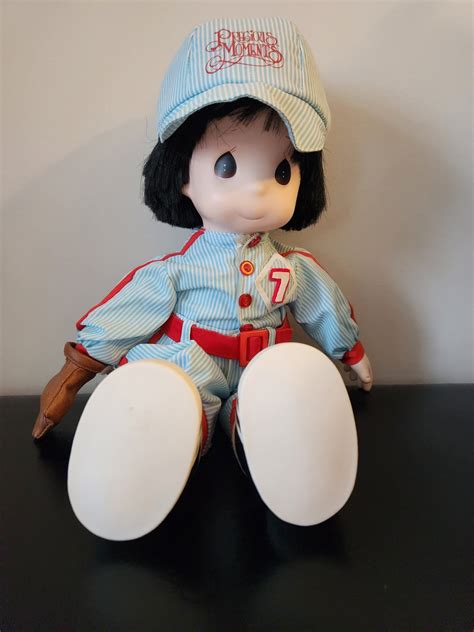 Vintage Precious Moments Casey Baseball Player Doll Etsy