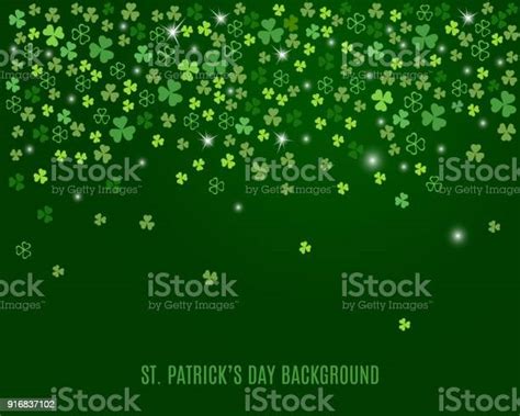 추상 성 패 트 릭의 날 배경에 반짝이 클로버 토끼풀 잎 벡터 0명에 대한 스톡 벡터 아트 및 기타 이미지 0명 17 3월 Istock