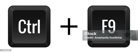 Ctrl F9 Key Combination Keyboard Control Computer Shortcut Laptop Functional Input Device
