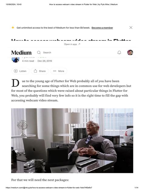 How To Access Webcam Video Stream In Flutter For Web By Pyts Mike