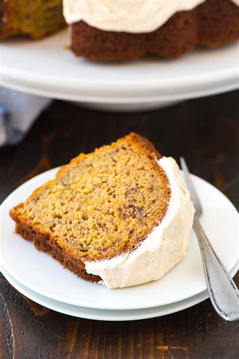Best Banana Bundt Cake With Vanilla Cream Cheese Frosting
