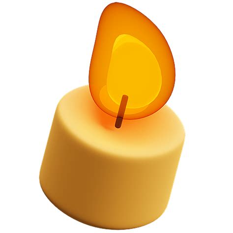 蜡烛 3D卡通图标 PNG免抠图