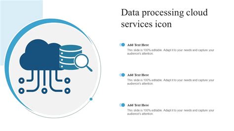 data processing cloud services icon infographics pdf