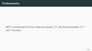 Linear Cryptanalysis Lecture 線形解読法 PPT