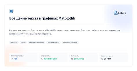 Вращение текста в Matplotlib Визуализация на Python Labex